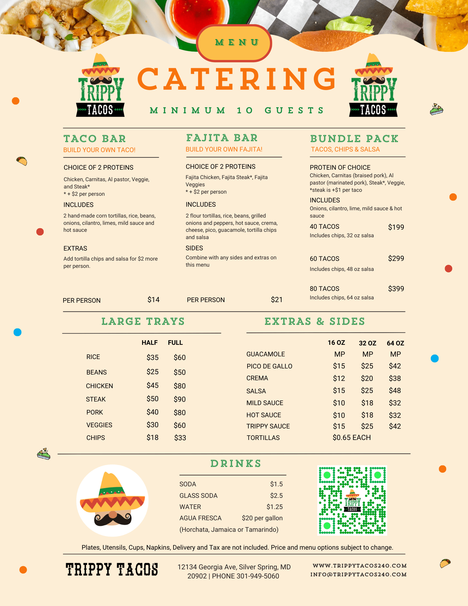 Catering Menu - Trippy Tacos
